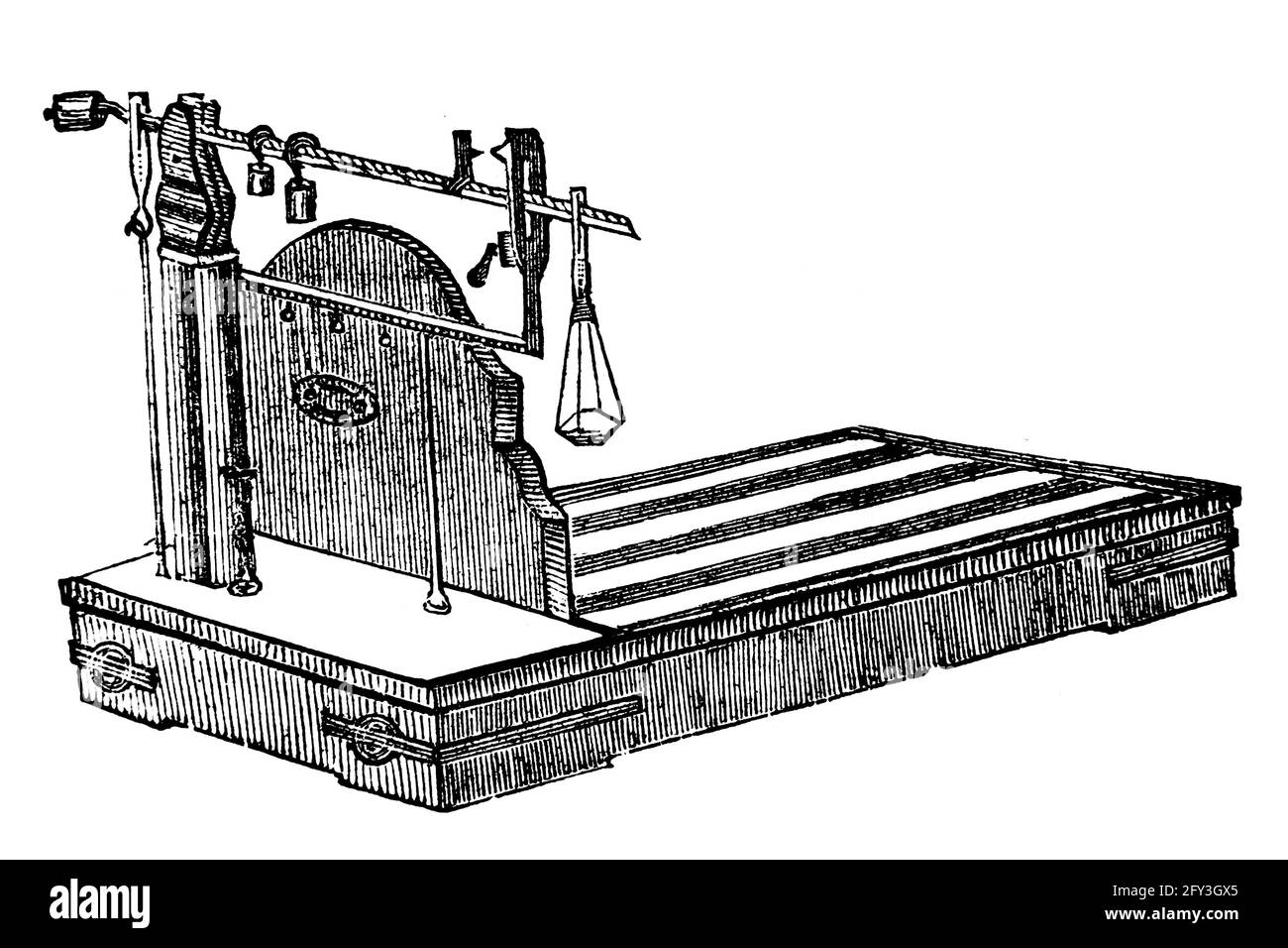 STEELYARD – 1897 Original Vintage Engraved Illustration Stock Photo - Alamy