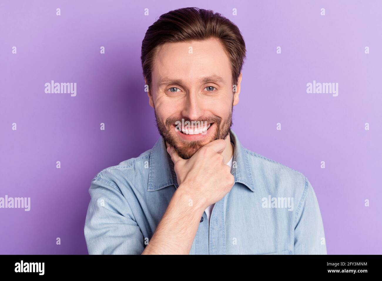 Photo of happy smiling man showing perfect teeth after stomatology ...