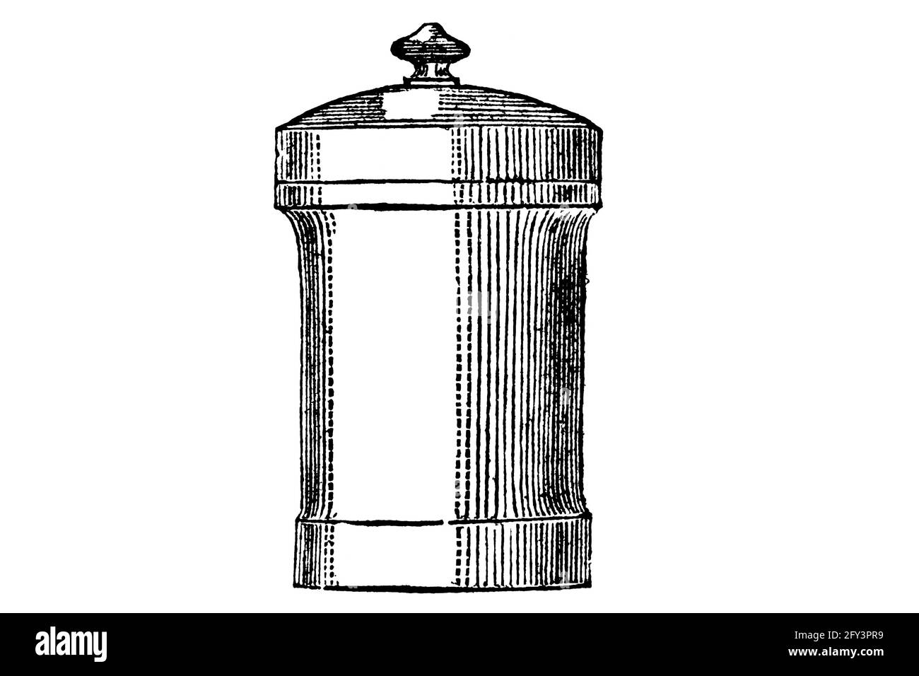 Apothecary Jar – 1897 Original Vintage Engraved Illustration Stock ...