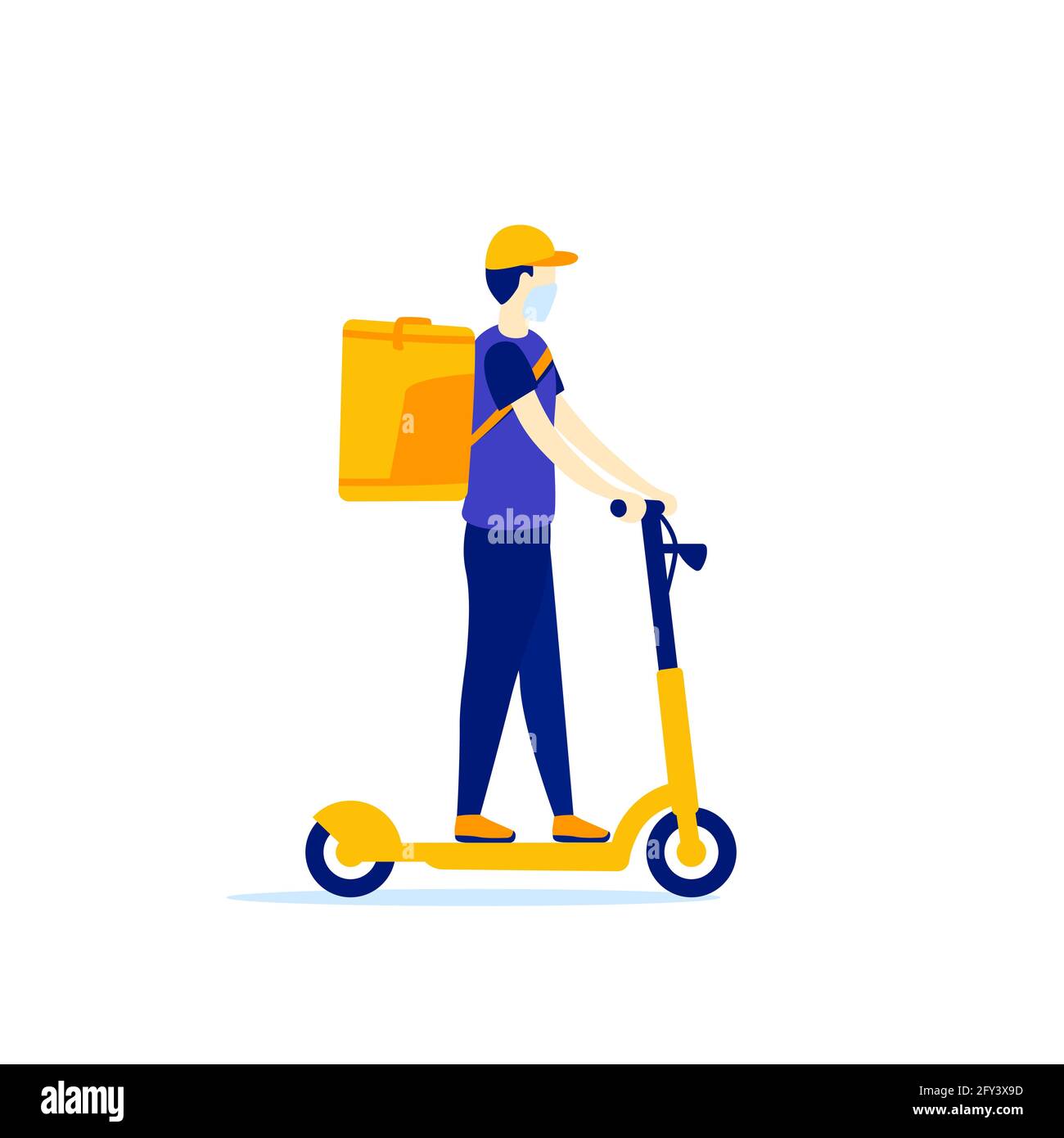 Takeaway delivery rider Cut Out Stock Images & Pictures - Alamy