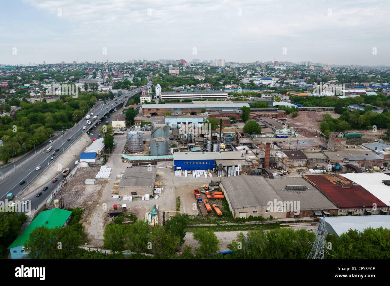Aerial video industrial factory plant hi-res stock photography and ...
