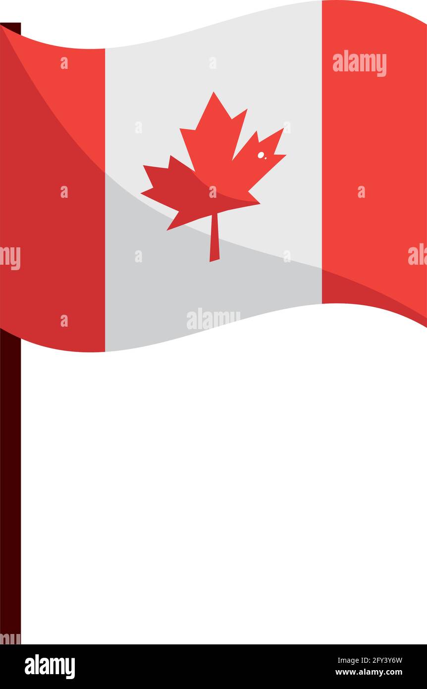 Canadian flag pole Stock Vector Images - Alamy
