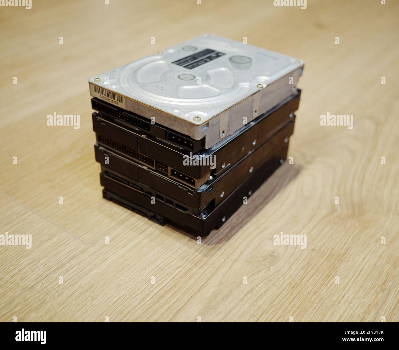Hard Disk Drives old and new models in pile Stock Photo - Alamy