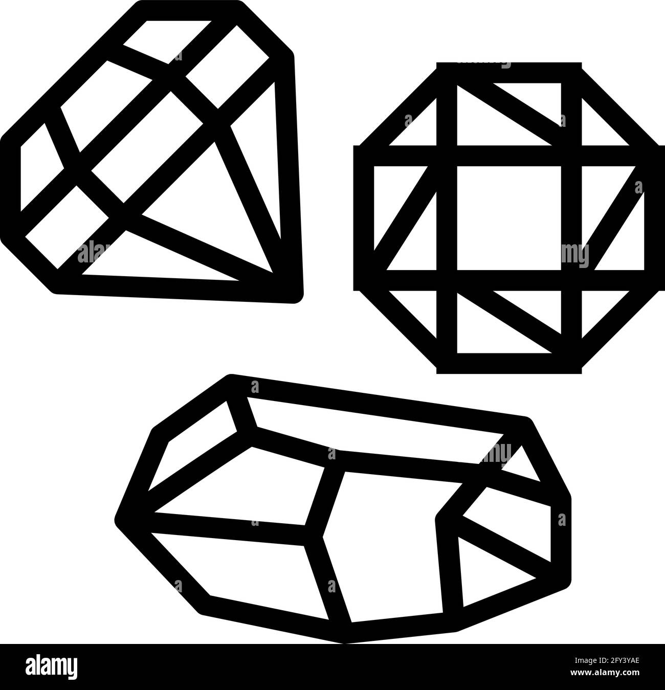 diamonds mobile game currency line icon vector illustration Stock ...