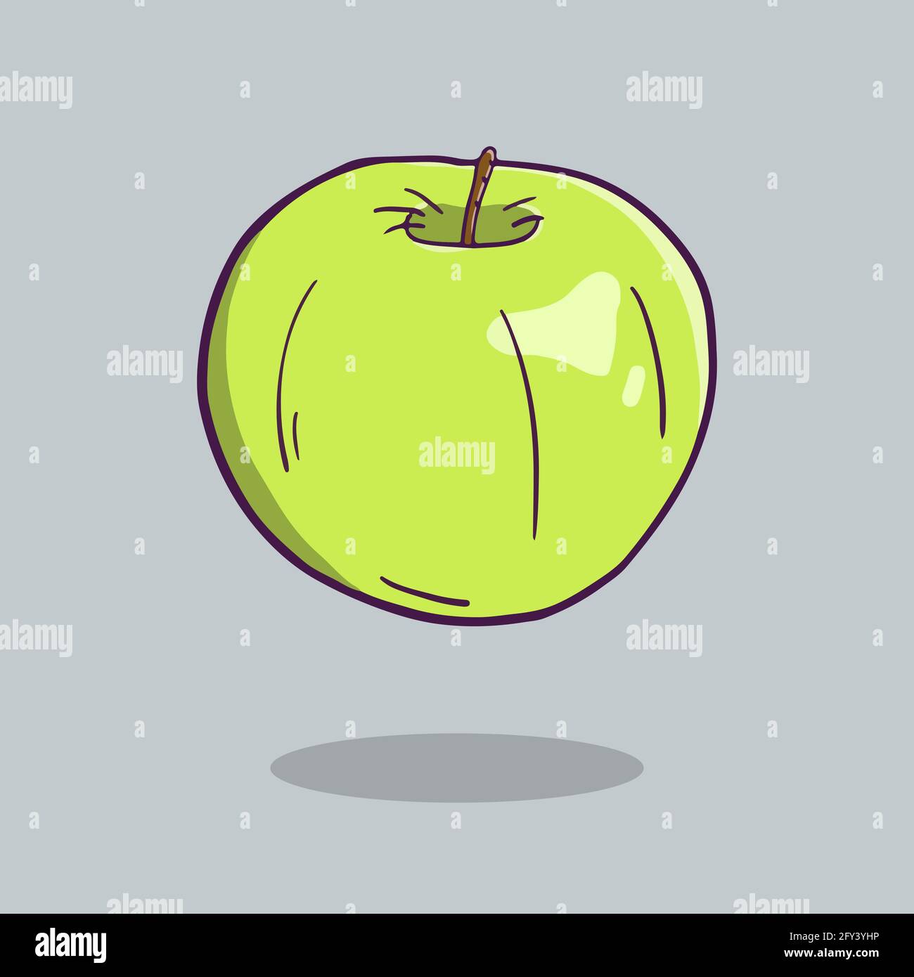 Hand drawn apple illustration Stock Vector Images - Alamy