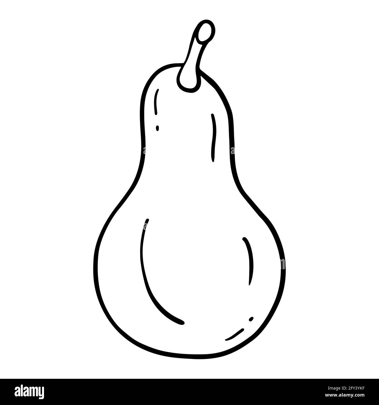 hand drawn sketch pear in doodle style Stock Vector Image & Art - Alamy
