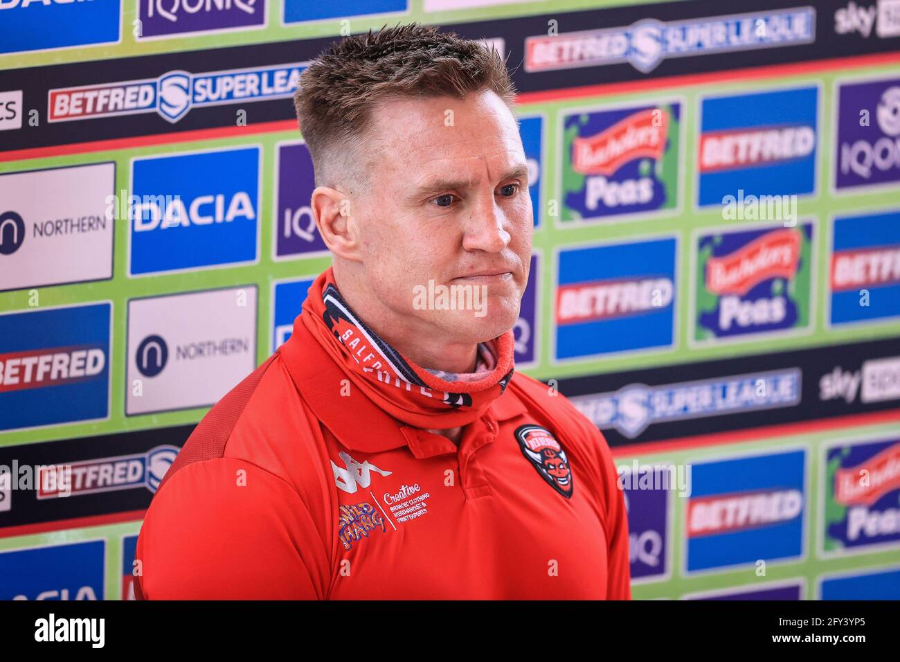 Richard Marshall Head Coach of Salford Red Devils speaks to sky sports ...