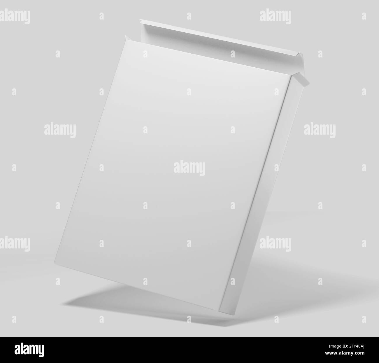 Blank white software box Mockup, medium size Cardboard package box, 3d ...