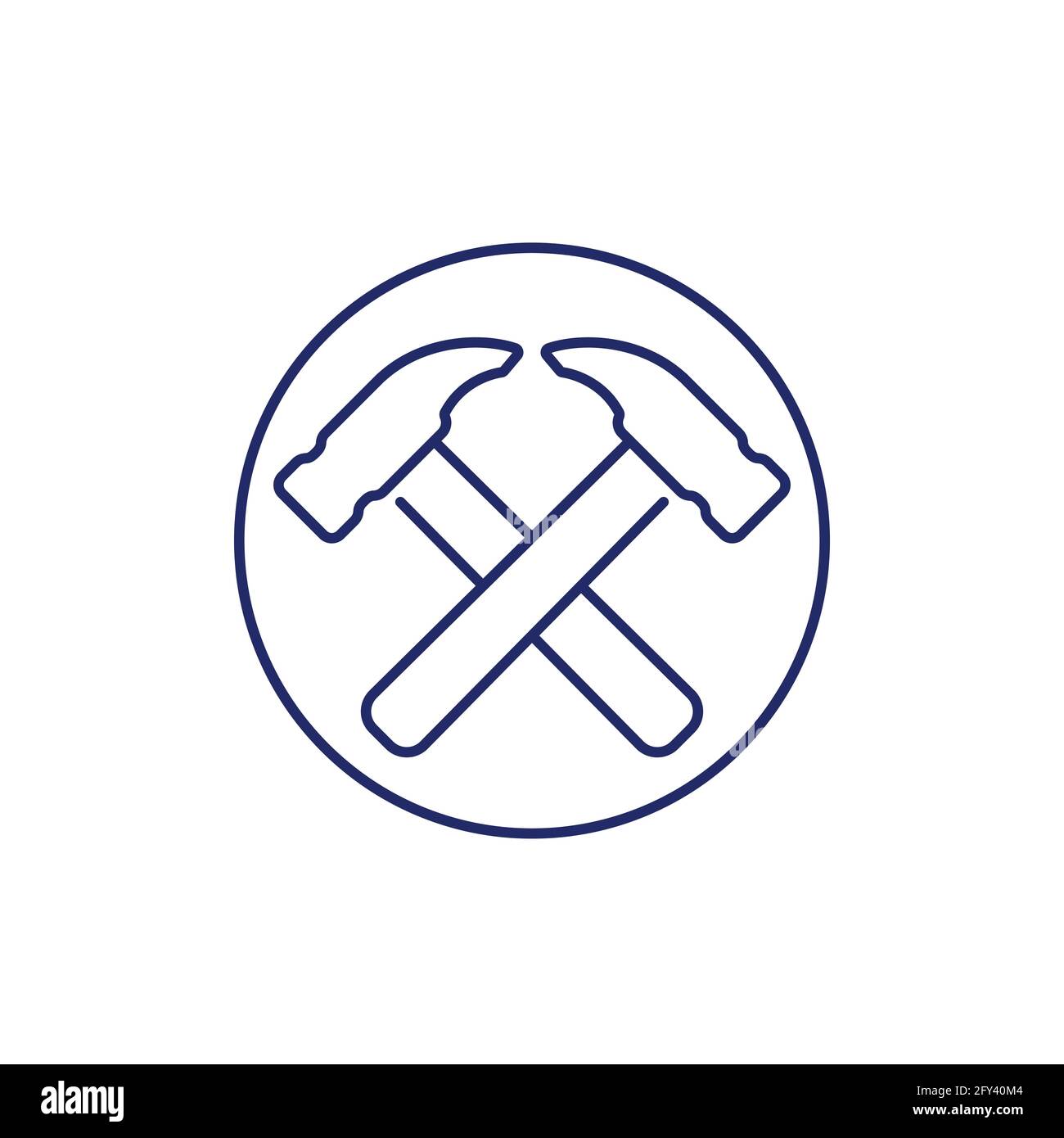 Crossed hammer symbol hi-res stock photography and images - Alamy