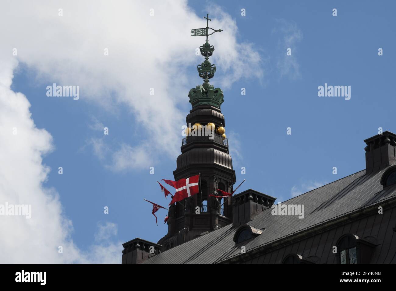 Copenhagen, Denmark. 26 May 2021,Nationa fly dannebrog danish flag of ...