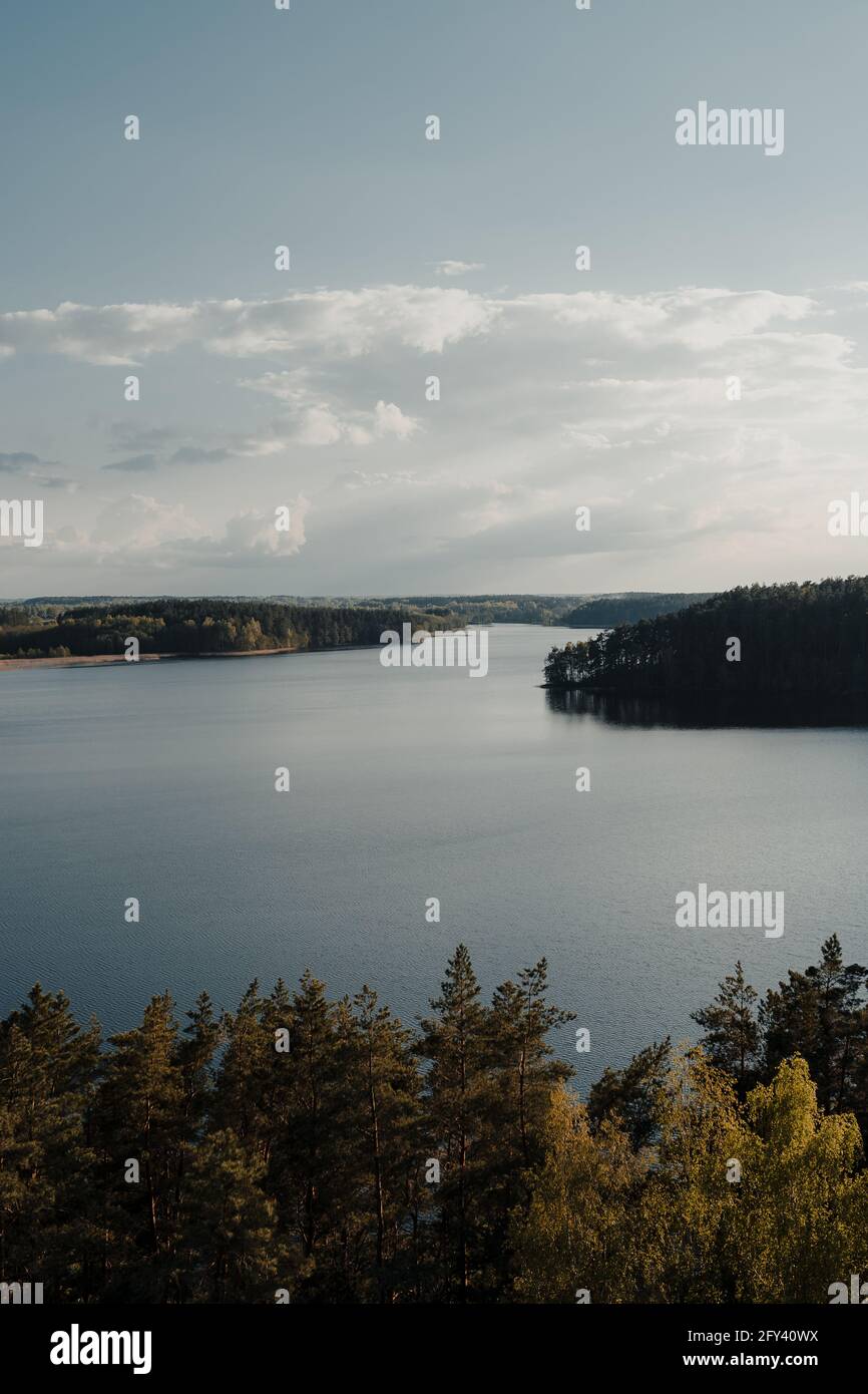 Vertical shot of Labanoras regional park in Kamuze, Lithuania Stock ...