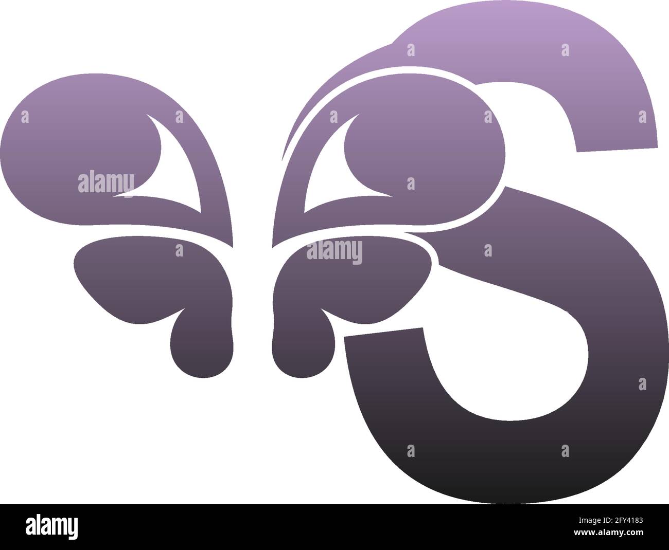 Letter S with butterfly icon logo design vector template Stock Vector ...
