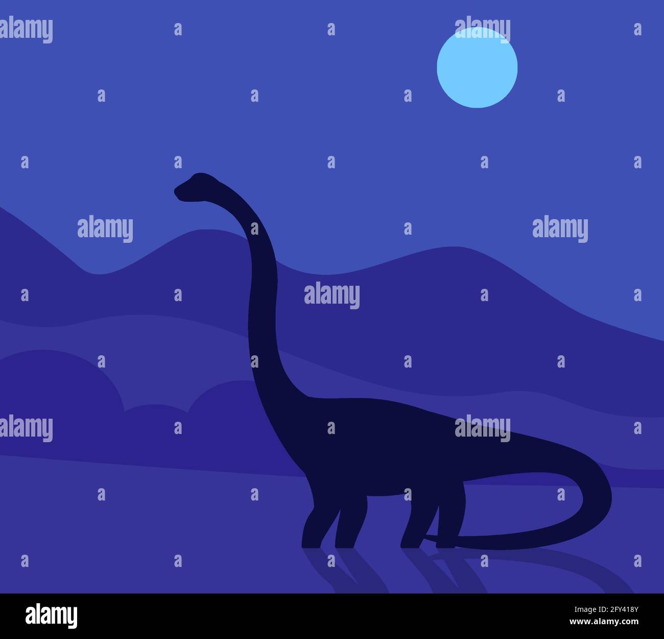 Dinosaur night Stock Vector Images - Alamy