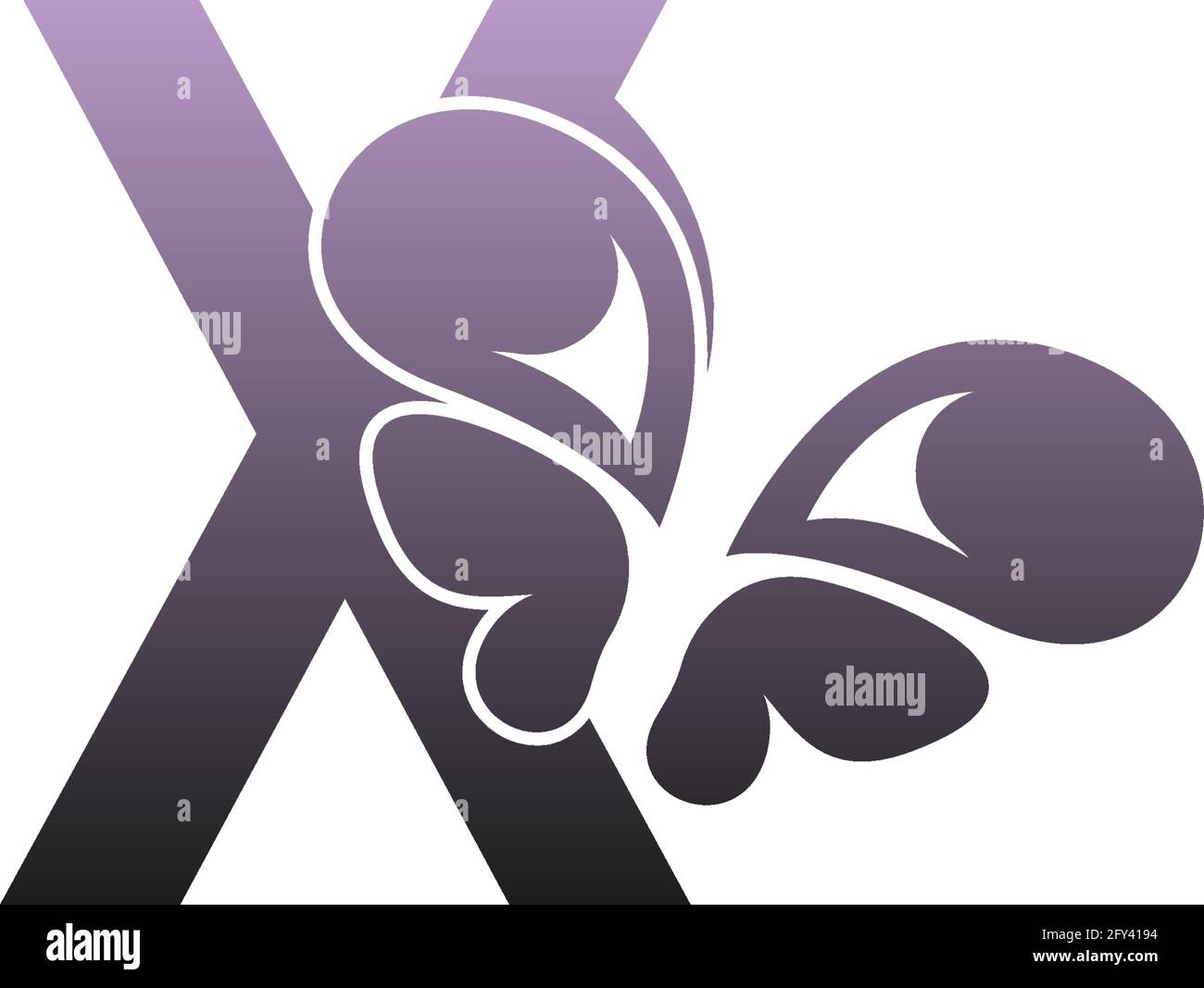 Letter X with butterfly icon logo design vector template Stock Vector ...