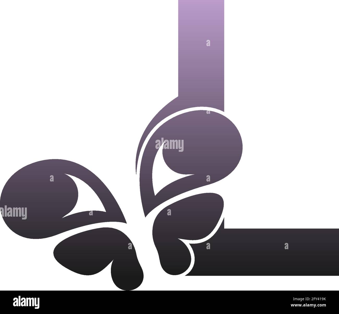 Letter L with butterfly icon logo design vector template Stock Vector ...