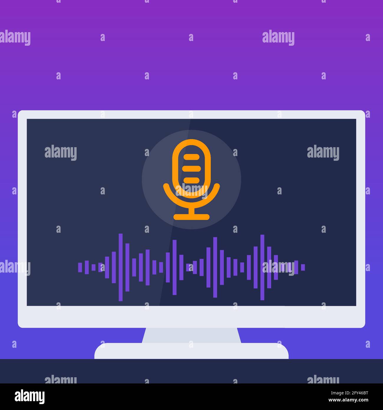 voice recognition in tv, vector Stock Vector Image & Art - Alamy