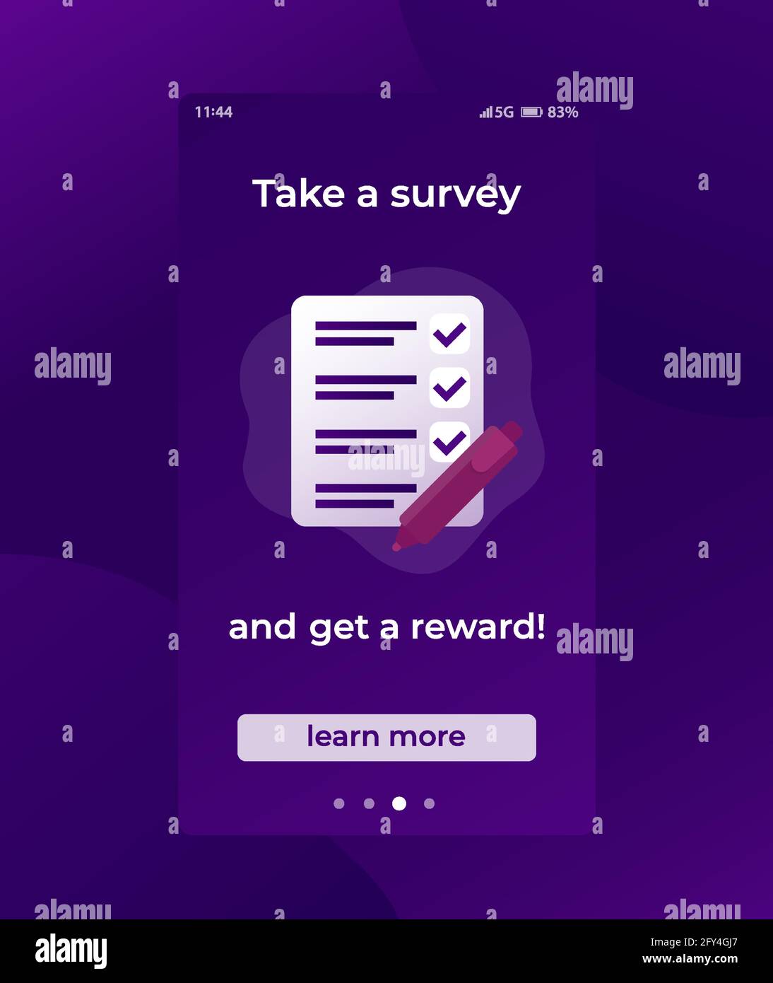 Take a survey, mobile vector design Stock Vector Image & Art - Alamy