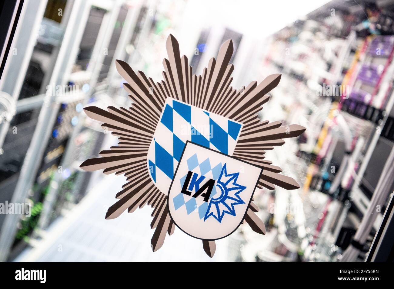 Munich, Germany. 18th May, 2021. The logo of the Bavarian State ...