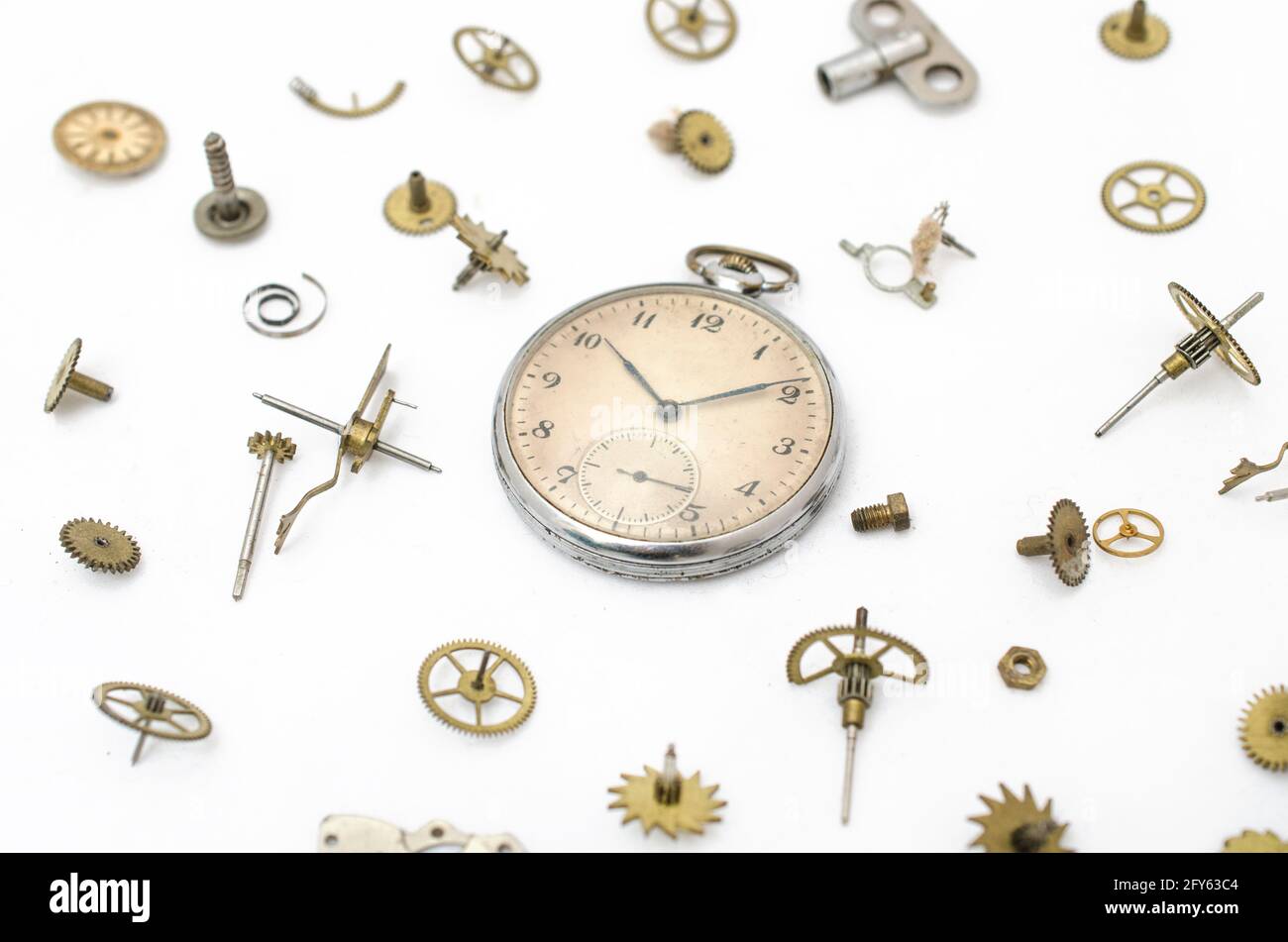 Vintage mechanical steampunk pocket watch hi-res stock photography and ...