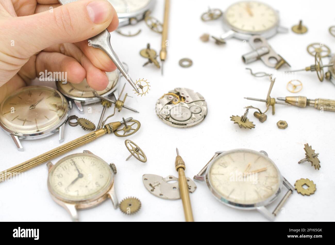 Vintage mechanical steampunk pocket watch hi-res stock photography and ...