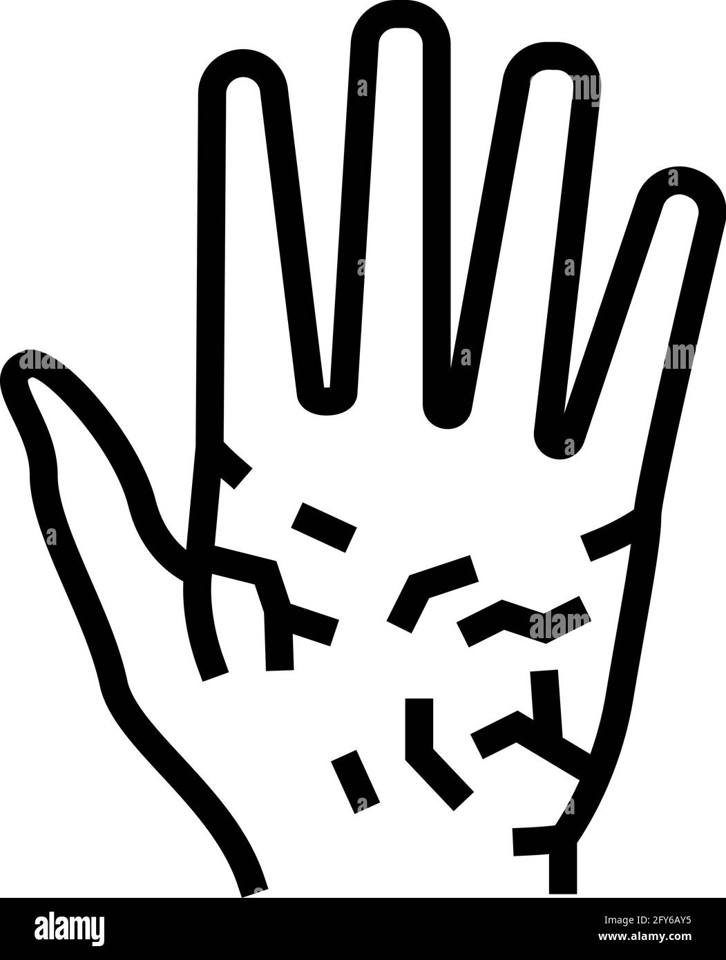 palms dry skin line icon vector illustration Stock Vector Image & Art ...