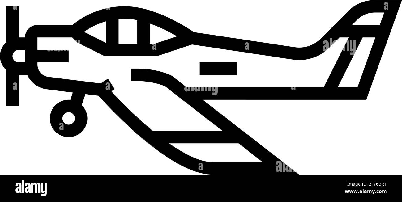 airplane flight school line icon vector illustration Stock Vector Image ...