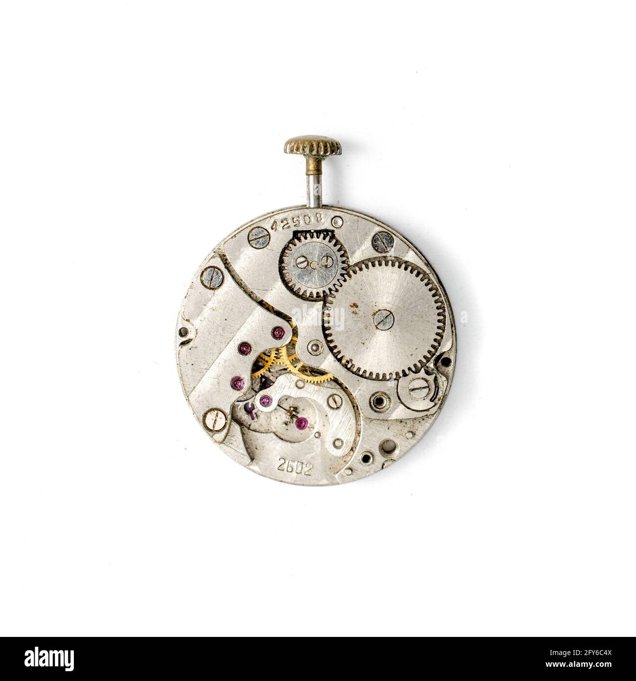 disassembled mechanical watches Isolated on white Stock Photo - Alamy