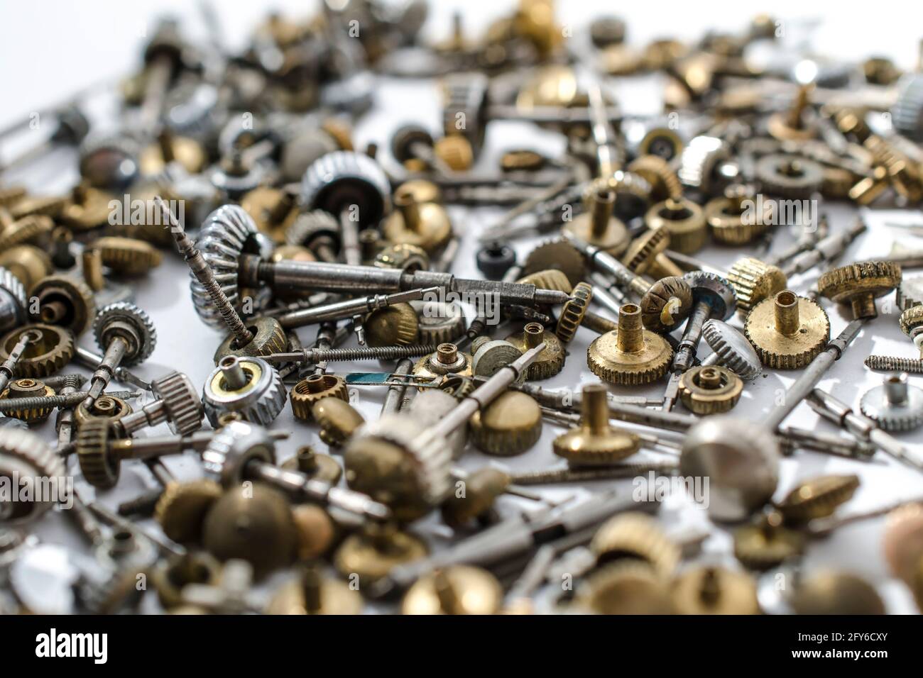 texture of parts for mechanical watches Stock Photo - Alamy