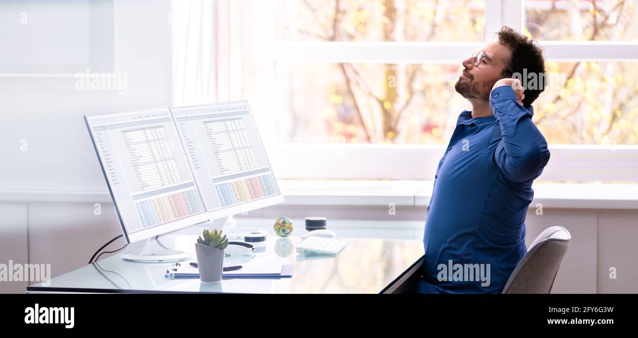 Man using computer back hi-res stock photography and images - Alamy