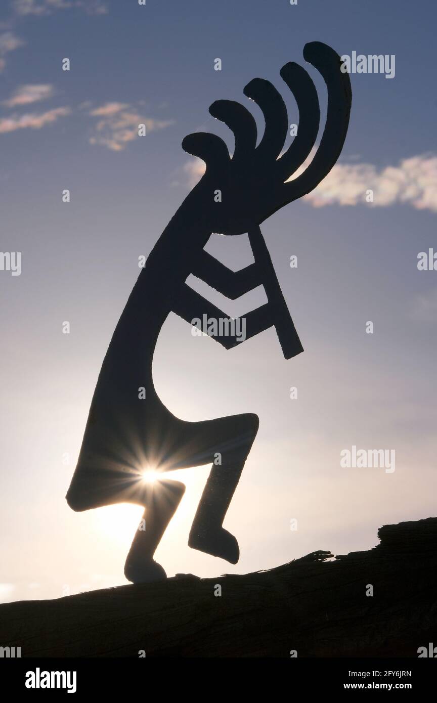 USA; Arizona; KOKOPELLI: A Native America deity...Kokopelli presides ...