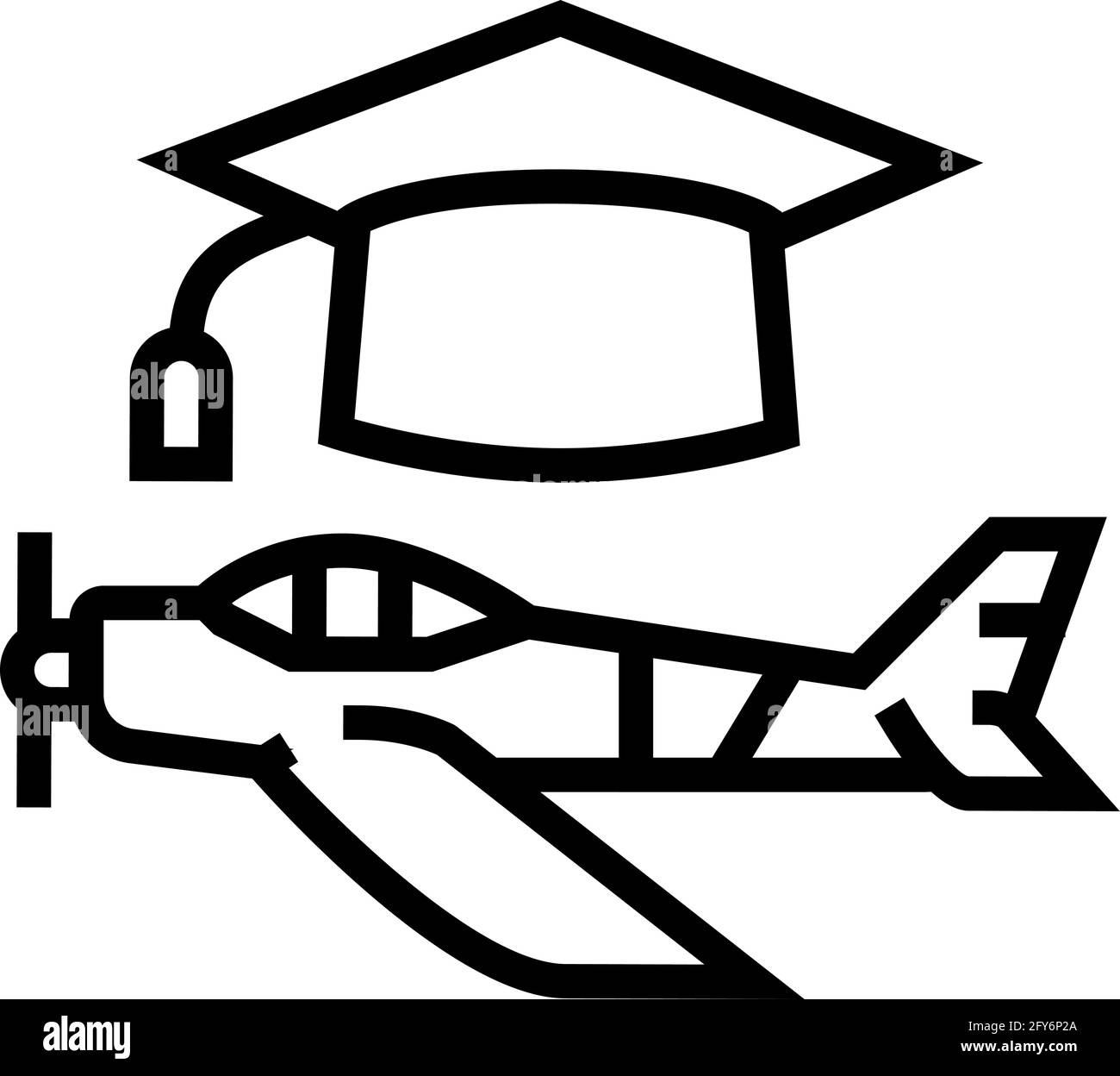 Graduate flight school line icon hi-res stock photography and images ...