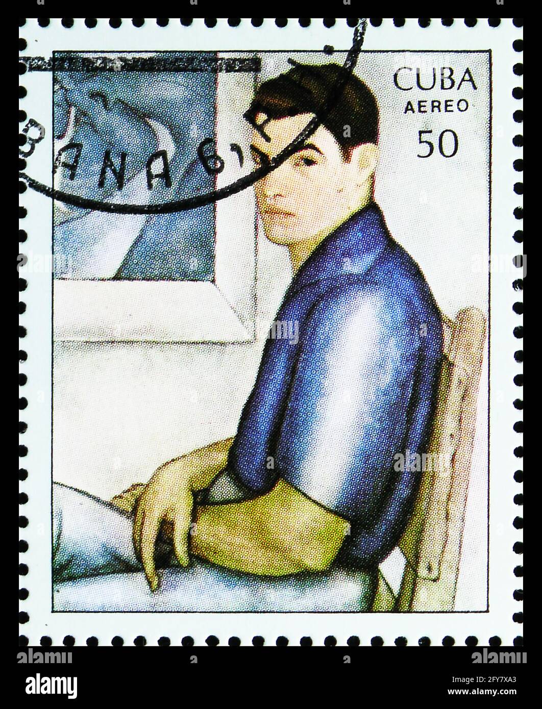 MOSCOW, RUSSIA - AUGUST 22, 2019: Postage stamp printed in Cuba shows ...