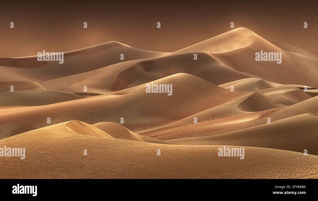 Beautiful Sand dune desert landscape in Saudi Arabia Stock Photo - Alamy