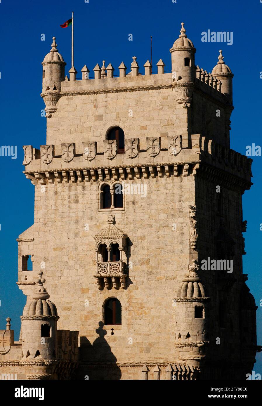 Portugal. Lisbon. Belém Tower (Tower of Belém). Built between 1515 and ...