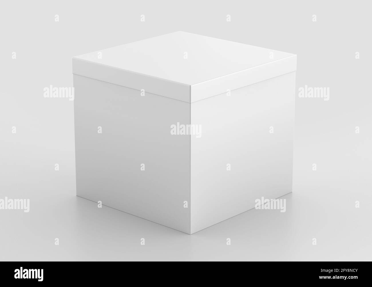 White Square Box Mockup, blank paper cardboard box container, 3d ...
