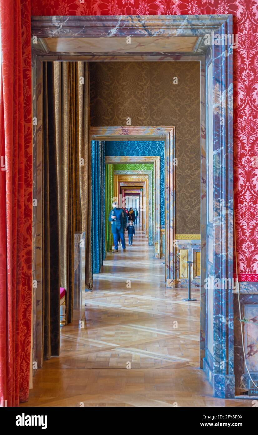 Versailles, France - 19 05 2021: Castle of Versailles. Colored ...
