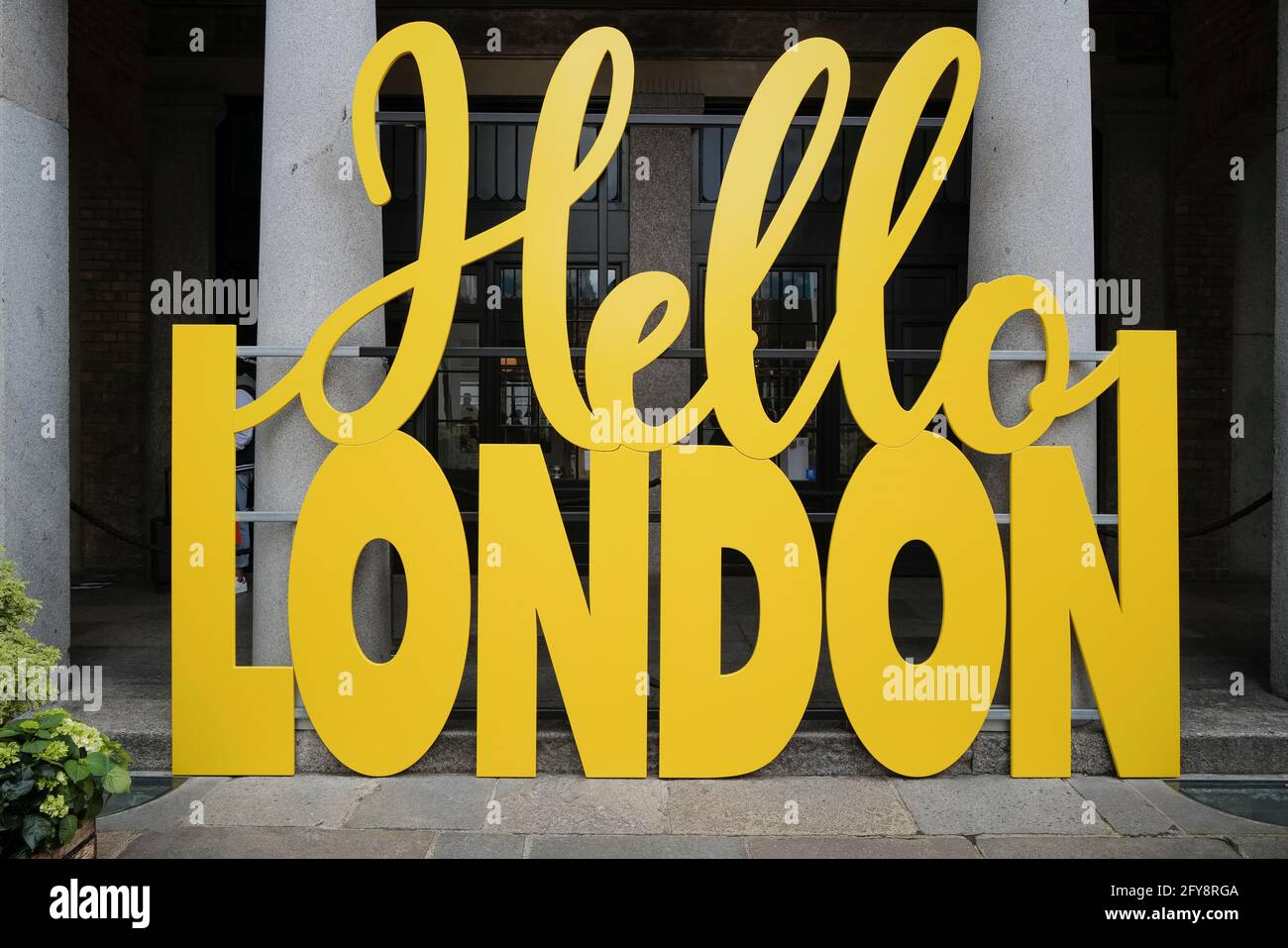 Hello London Sign, Covent Garden Stock Photo - Alamy