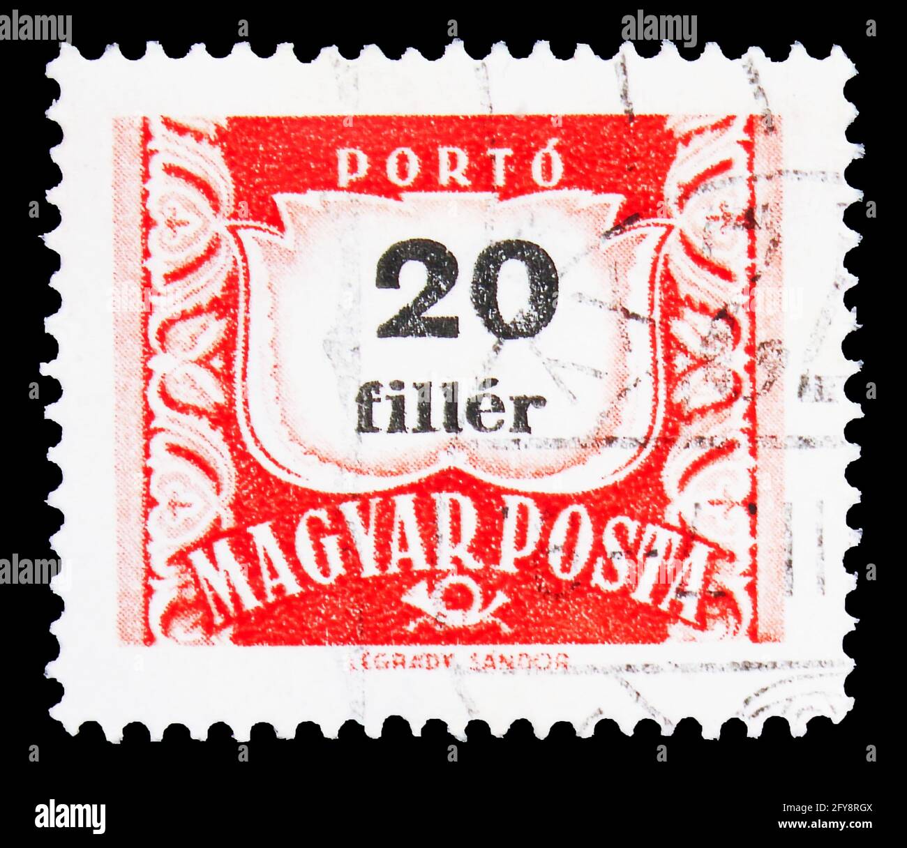 MOSCOW, RUSSIA - SEPTEMBER 23, 2019: Postage stamp printed in Hungary ...