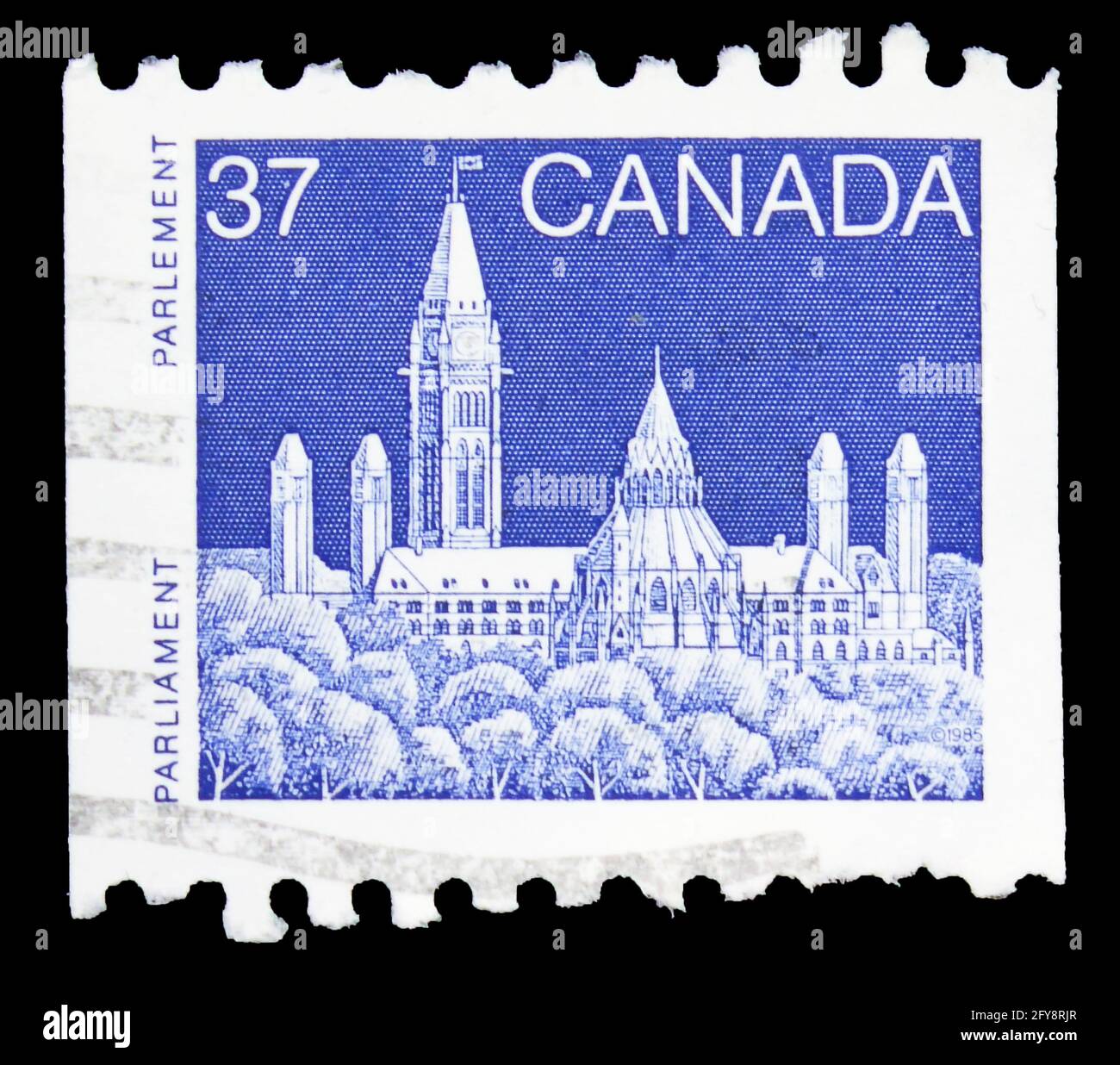 MOSCOW, RUSSIA - SEPTEMBER 23, 2019: Postage stamp printed in Canada ...