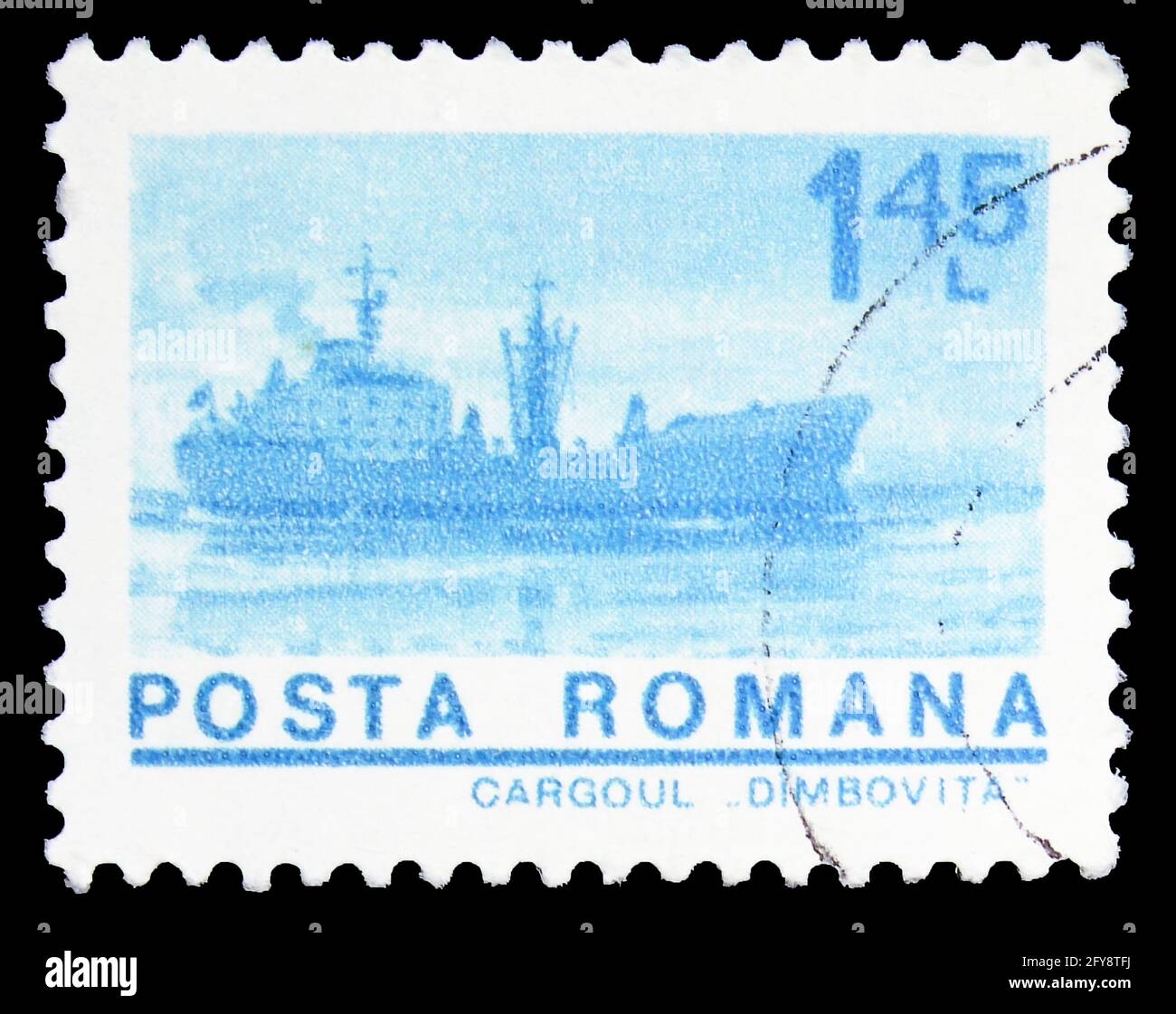 MOSCOW, RUSSIA - SEPTEMBER 23, 2019: Postage stamp printed in Romania ...