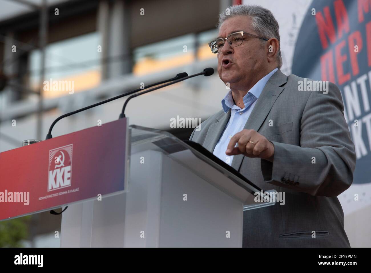 Athens, Greece. 27th May, 2021. DIMITRIS KOUTSOUMBAS, General Secretary ... Athens, Greece. 27th May, 2021. DIMITRIS KOUTSOUMBAS, General Secretary ...