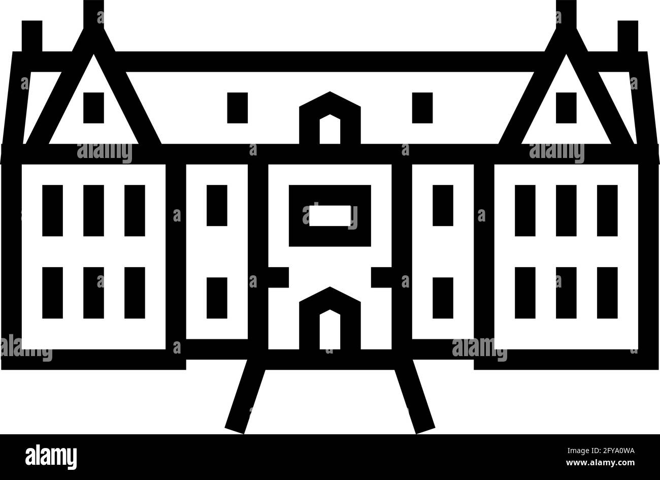mansion house line icon vector illustration Stock Vector Image & Art ...