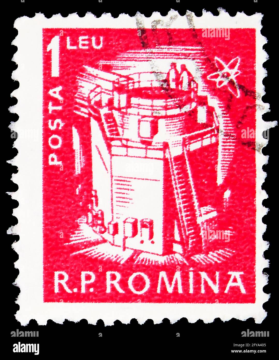 MOSCOW, RUSSIA - SEPTEMBER 23, 2019: Postage stamp printed in Romania ...