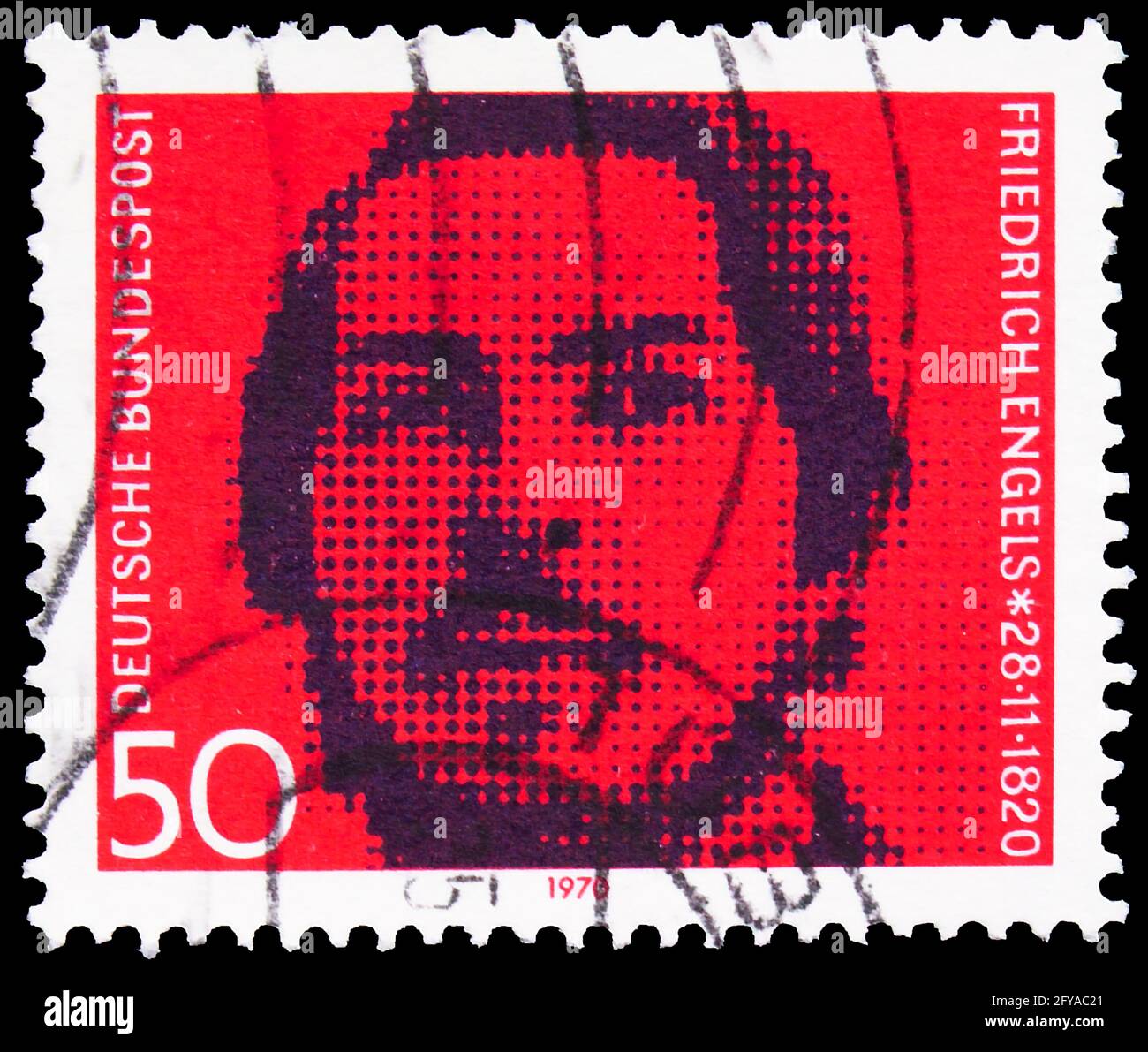 MOSCOW, RUSSIA - SEPTEMBER 23, 2019: Postage stamp printed in Germany ...