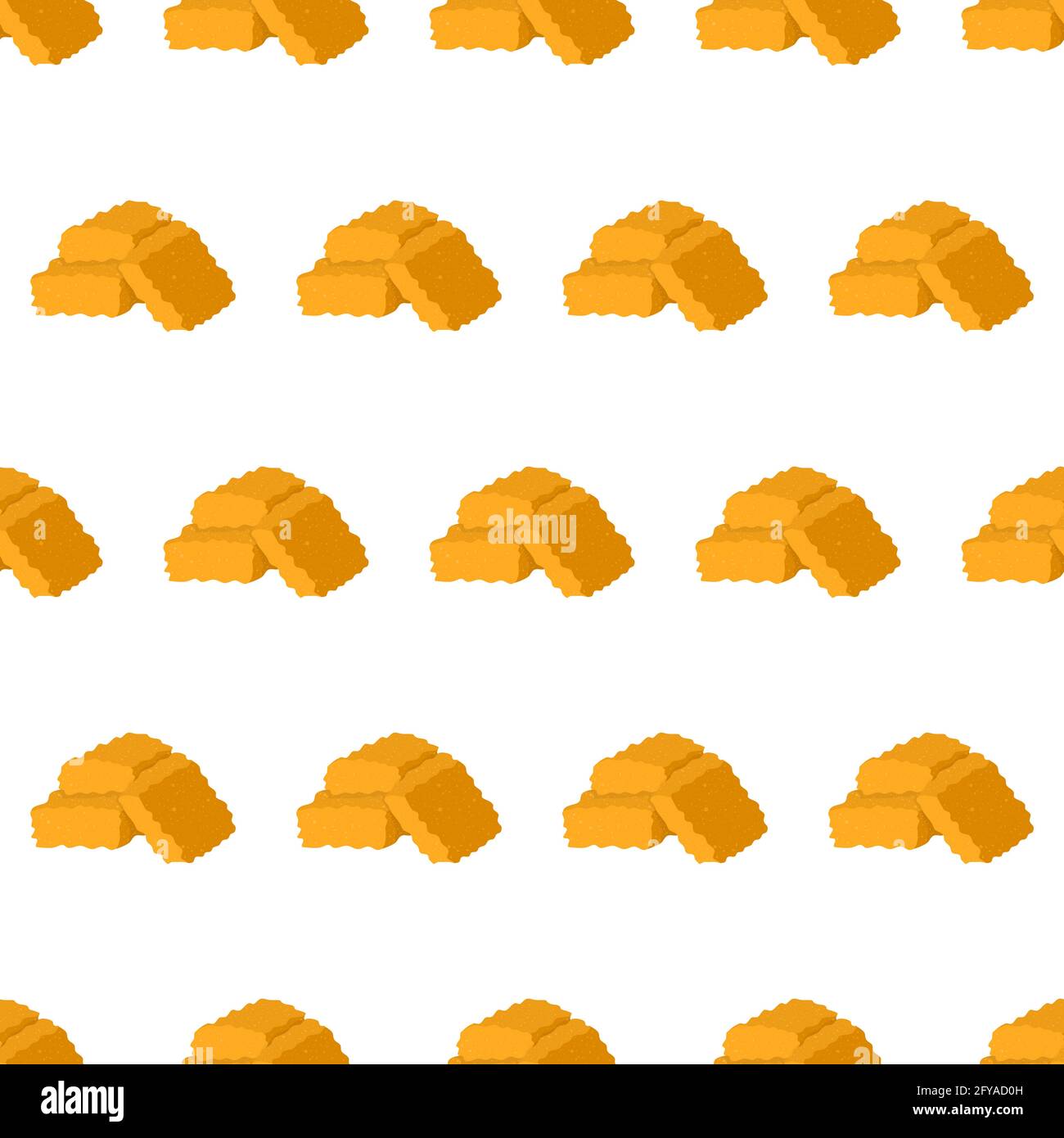 Hand drawn seamless pattern with chicken nuggets for background design ...
