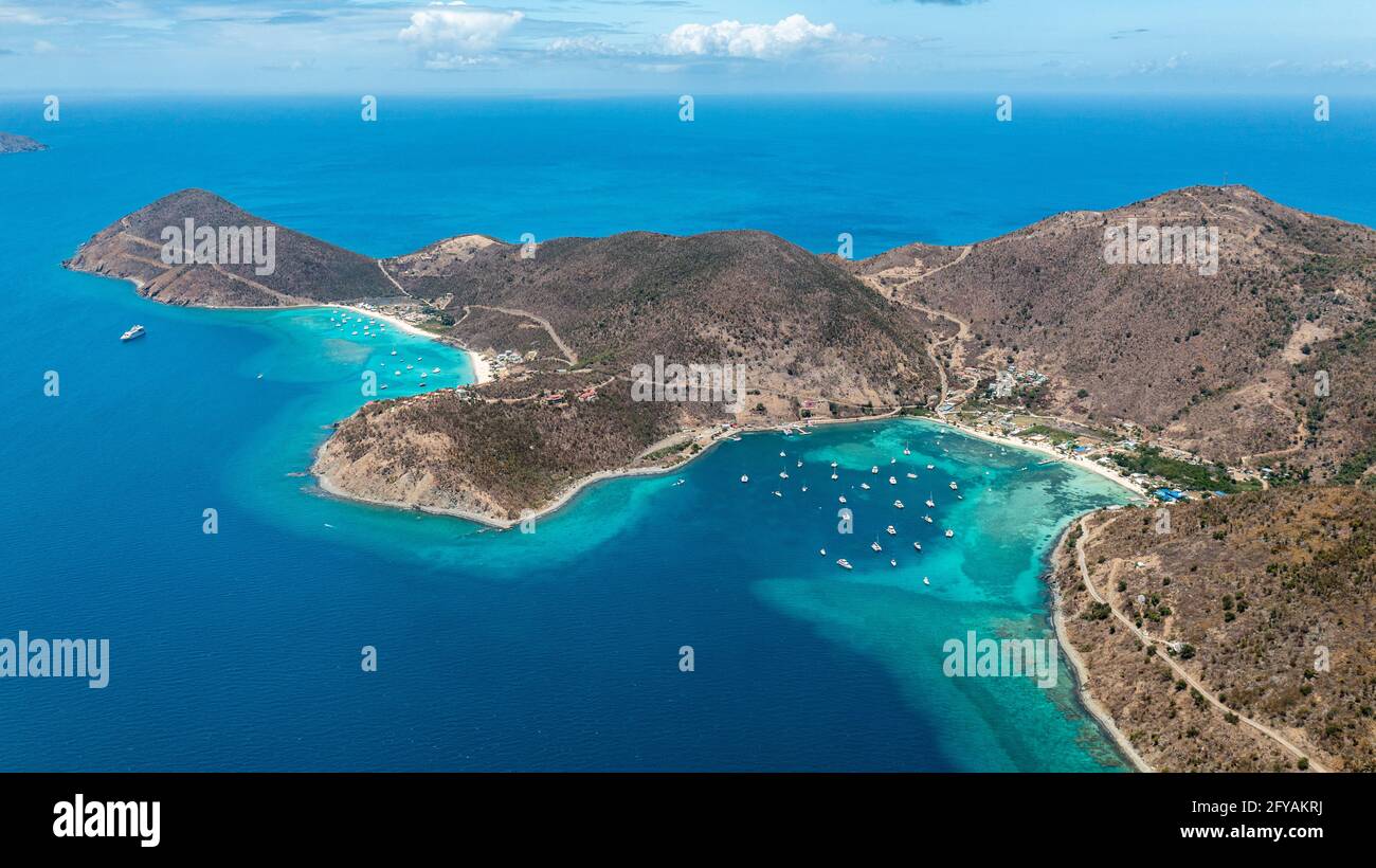 Aerial View of Jost Van Dyke, British Virgin Islands Stock Photo - Alamy