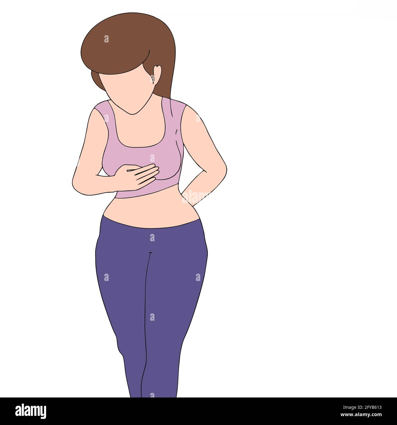 Cartoon character of a female in purple clothes and butler pose ...