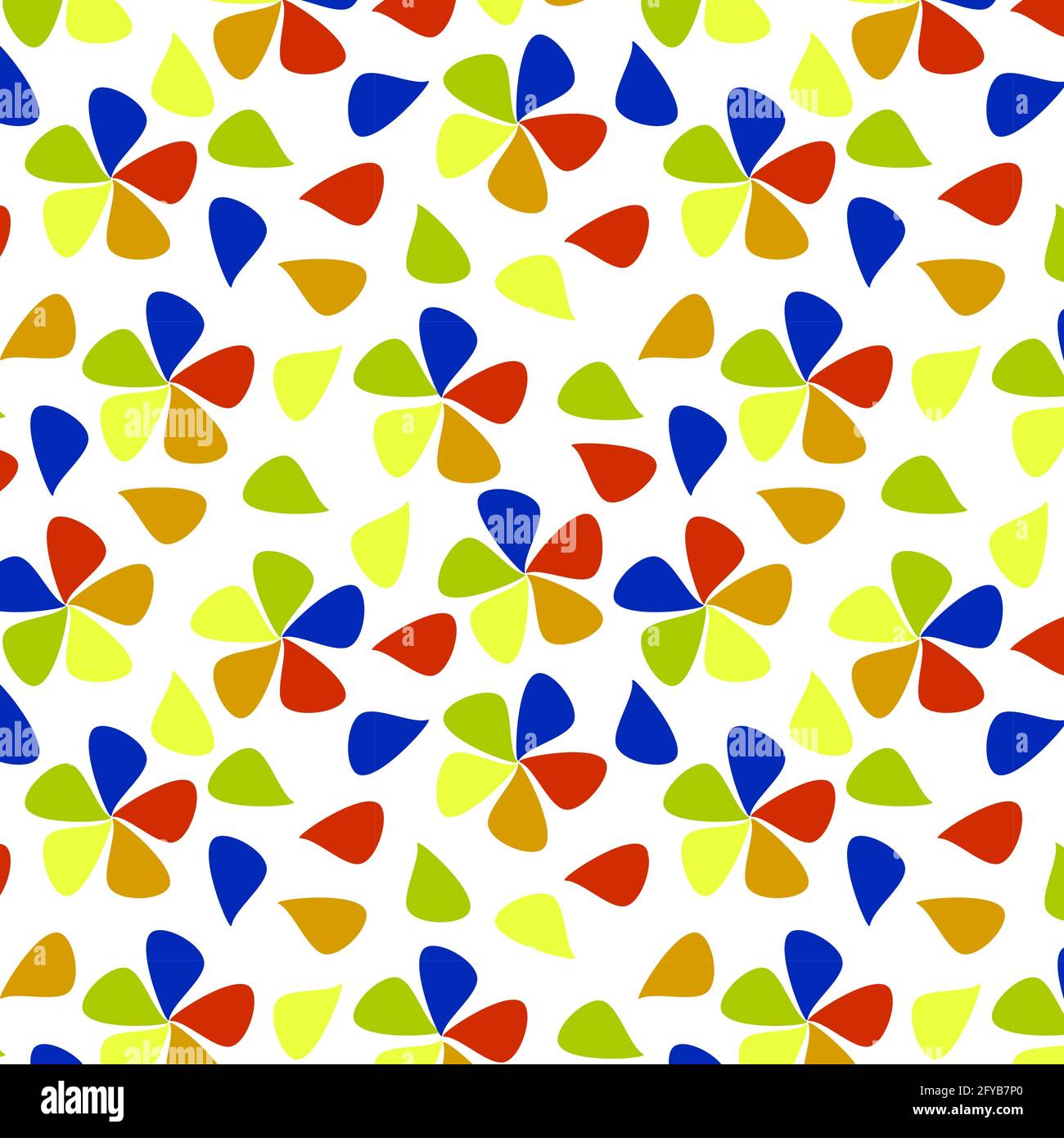 Seamless pattern multi-colored flowers. Vector illustration for ...