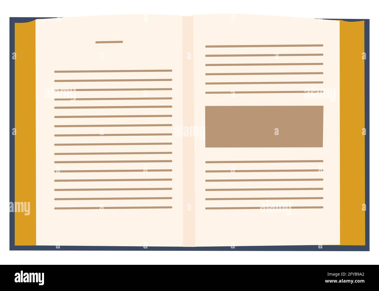 Open book. View from above. Isolated vector illustration on white ...