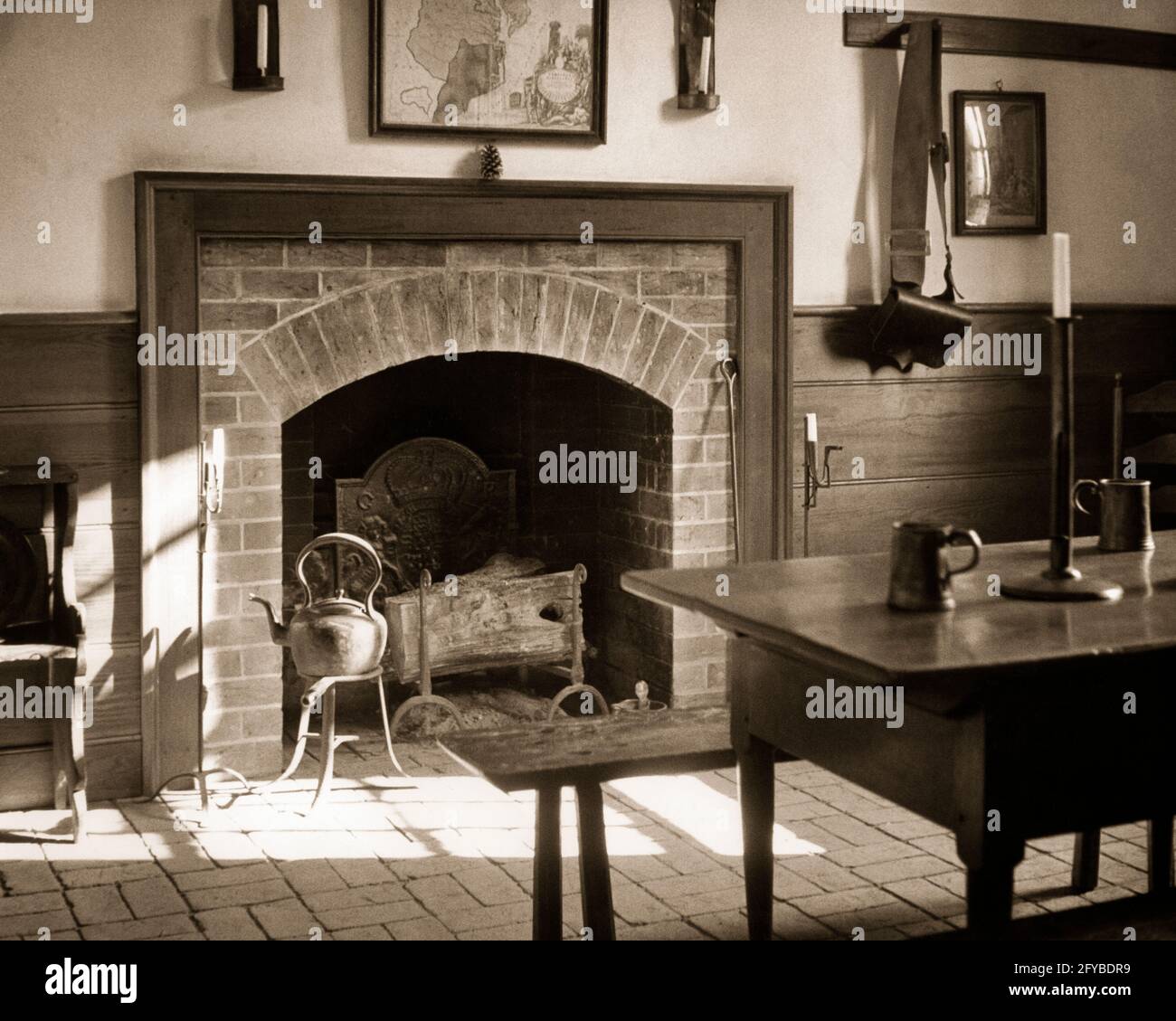 1700s Colonial Tavern Bar Interior